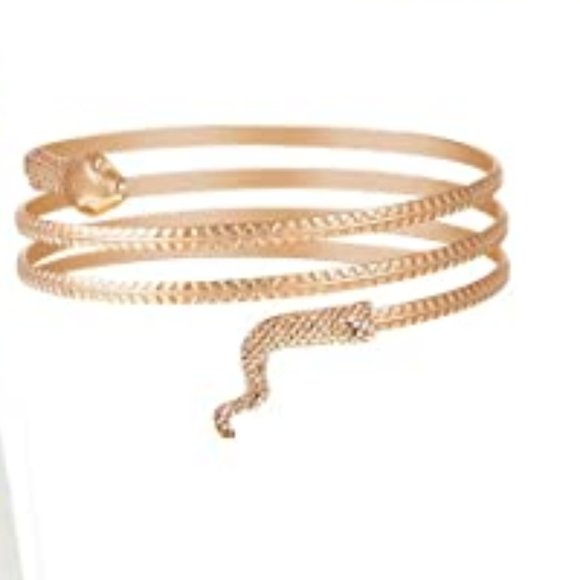 Egyptian | Jewelry | Egyptian Goddess Gold Snake Spiral Arm Cuff New ...